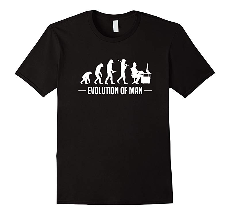 Evolution of Man T-Shirt Funny Computer Gamer Tee-ANZ – Anztshirt